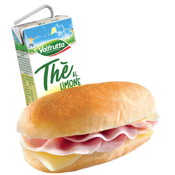 L'ABC con Panino al Prosciutto Cotto e Formaggio